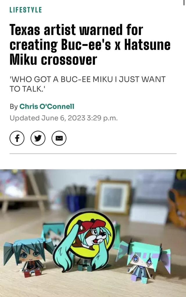 LIFESTYLE Texas artist warned for creating Buc-ee's x Hatsune Miku ...
