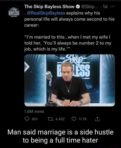 The Skip Bayless Show @ @Skip... - id ORealSkipBayless explains why his ...