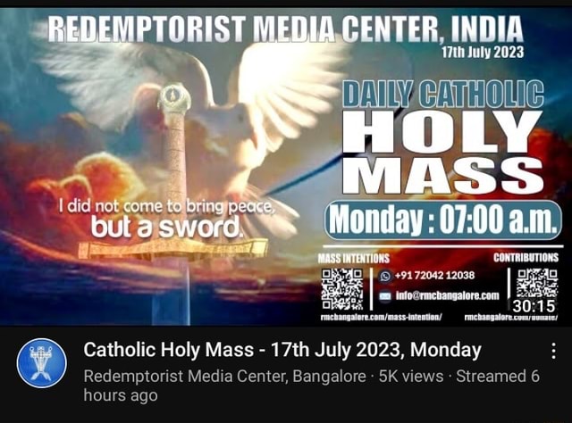 REDEMPTORIST MEDIS CENTER, AN Catholic Holy Mass - 17th July 2023 ...