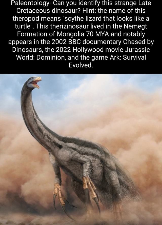 Paleontology- Can you identify this strange Late Cretaceous dinosaur ...