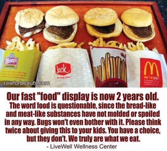 Our fast "food" display is now 2 years old. The word food is ...