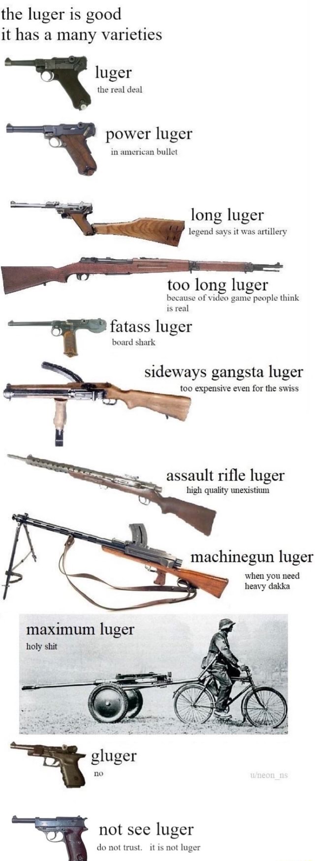 The luger is good it has a many varieties luger the real deal power ...