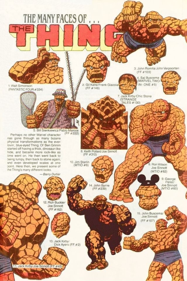 THE MANY FACES OF Walt Simonson (FANTASTIC FOUR #334) lenkiewicz Pabio ...
