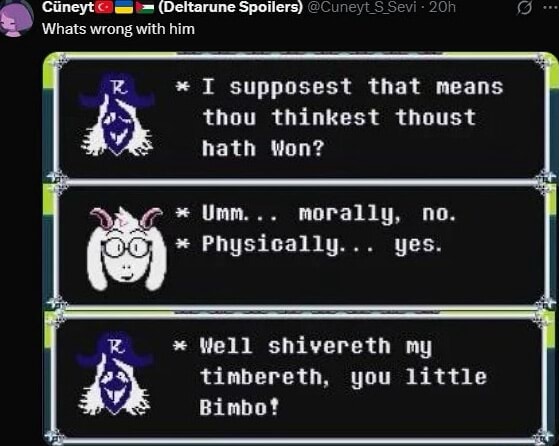 (Cuneyt (Deltarune Spoilers) Whats wrong with him TI supposest that ...