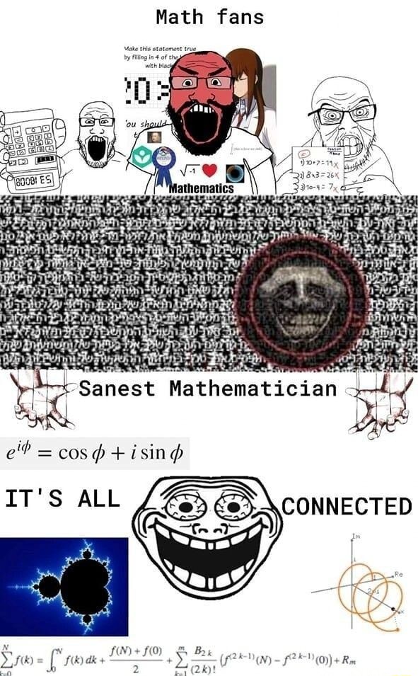 Math fans Mathematician CONNECTED = cos ising - iFunny