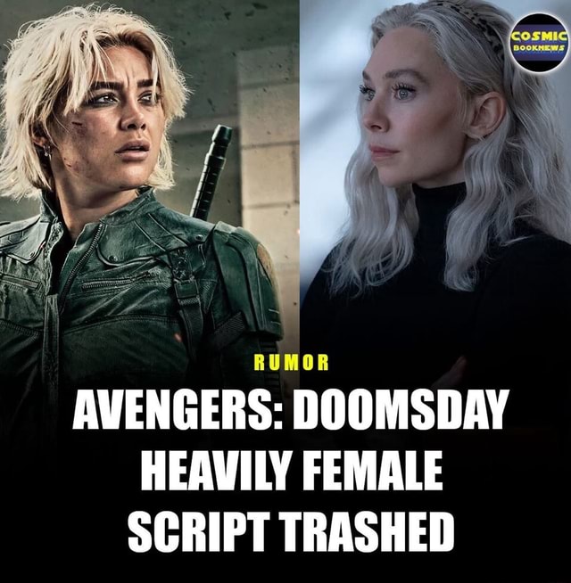 AVENGERS: DOOMSDAY HEAVILY FEMALE SCRIPT TRASHED - iFunny