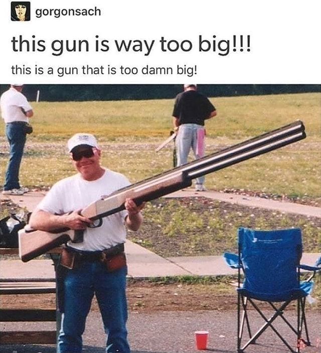 This gun is way too big!!! gorgonsach this is a gun that is too damn ...