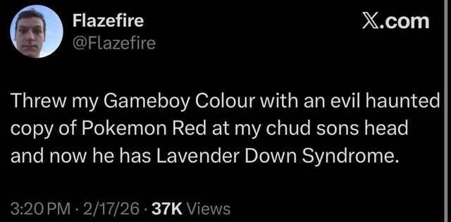 Flazefire @Flazefire X.com Threw my Gameboy Colour with an evil haunted ...