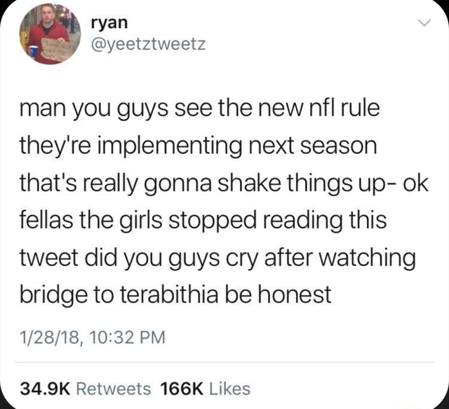 Ryan man you guys see the new nfl rule they're implementing next season ...