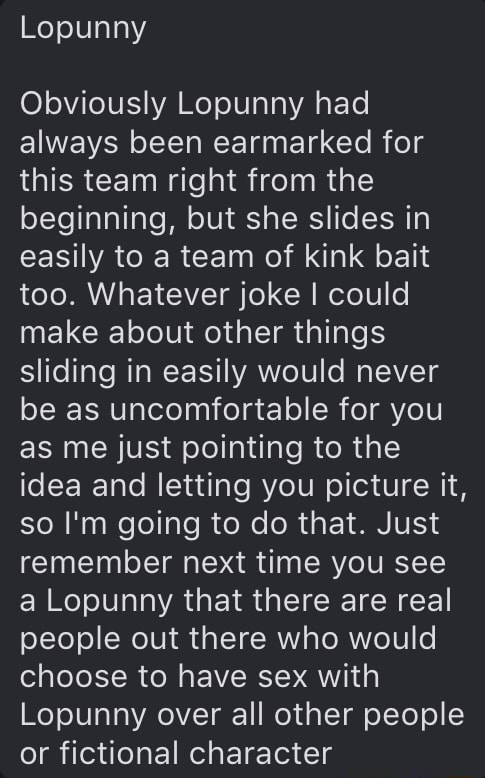 Lopunny Obviously Lopunny Had Always Been Earmarked For This Team Right