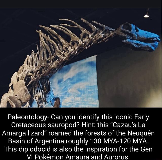 Paleontology- Can you identify this iconic Early Cretaceous sauropod ...