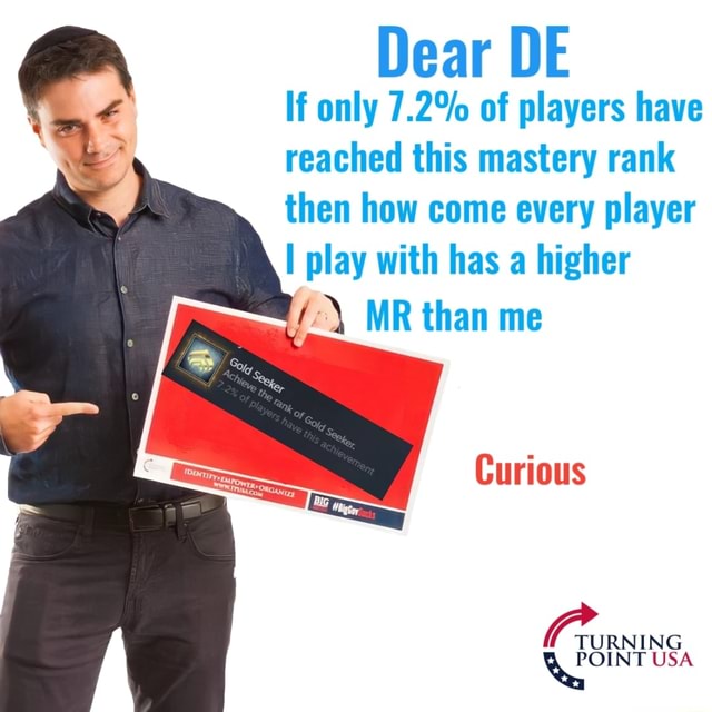 Dear DE If only 7.2% of players have reached this mastery rank then how ...