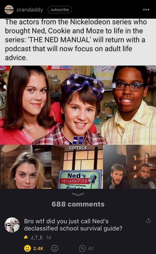 Subseribe The actors from the Nickelodeon series who brought Ned ...