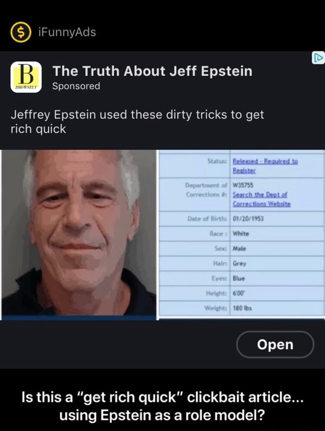 The Truth About Jeff Epstein Sponsored Jeffrey Epstein used these dirty tricks to get rich quick ...