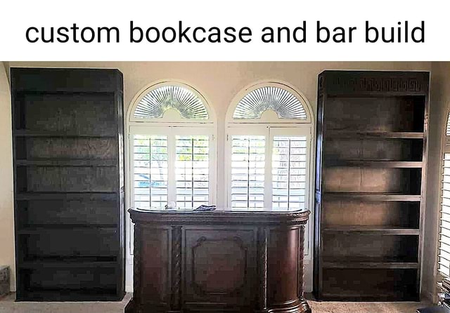Custom bookcase and bar build - iFunny