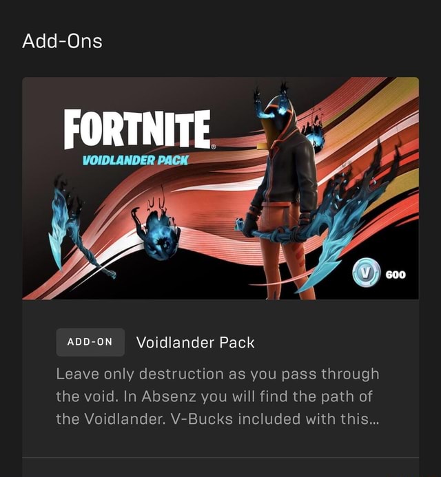 Add-Ons VOIDLANDER ADD-ON Voidlander Pack Leave only destruction as you ...