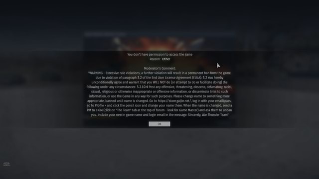 You don't have permission to access the game Reason: Other Moderators ...