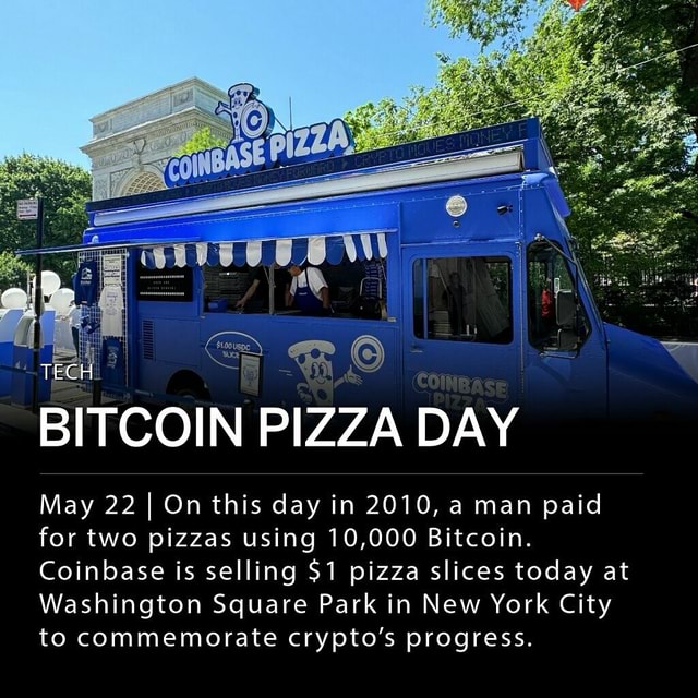 @coinbase brought a unique pizza truck to New York City. In a nod to ...