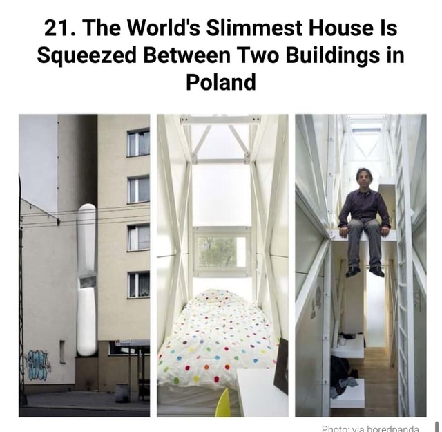 21. The World's Slimmest House Is Squeezed Between Two Buildings in ...