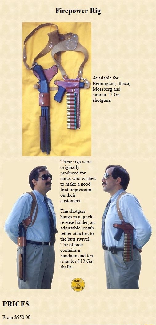 Firepower Rig Available for Remington, Ithaca, Mossberg and similar 12 ...