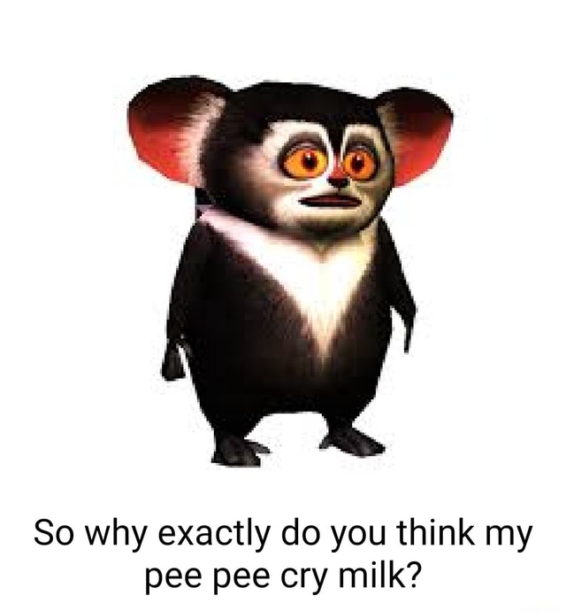 So why exactly do you think my pee pee cry milk? - iFunny