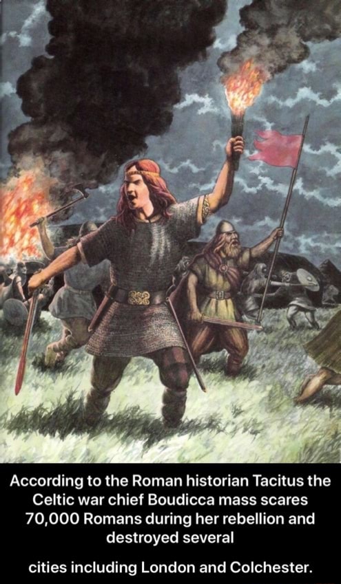 According to the Roman historian Tacitus the Celtic war chief Boudicca ...