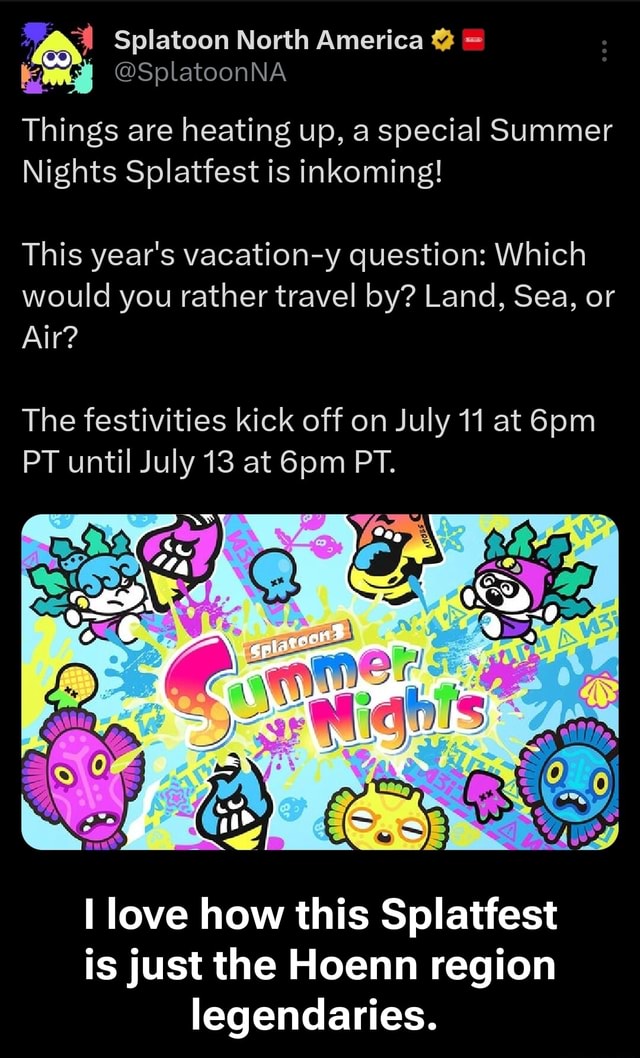 Splatoon North America @ Q, @SplatoonNA Things are heating up, a ...