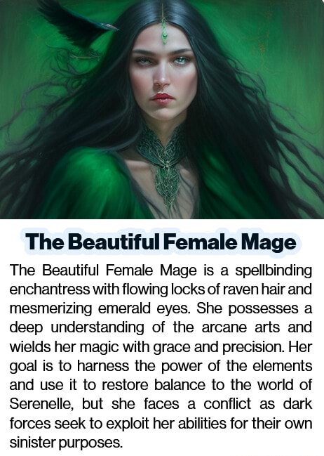 The Beautiful Female Mage The Beautiful Female Mage is a spellbinding ...