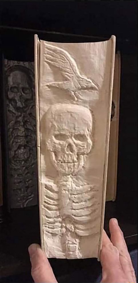 Carved Edgar Allan Poe Book - iFunny