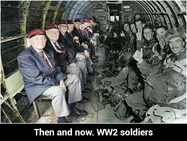 Then and now. WW2 soldiers - Then and now. WW2 soldiers - )