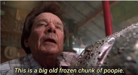 This is a big old frozen chunk Of poopie. - iFunny