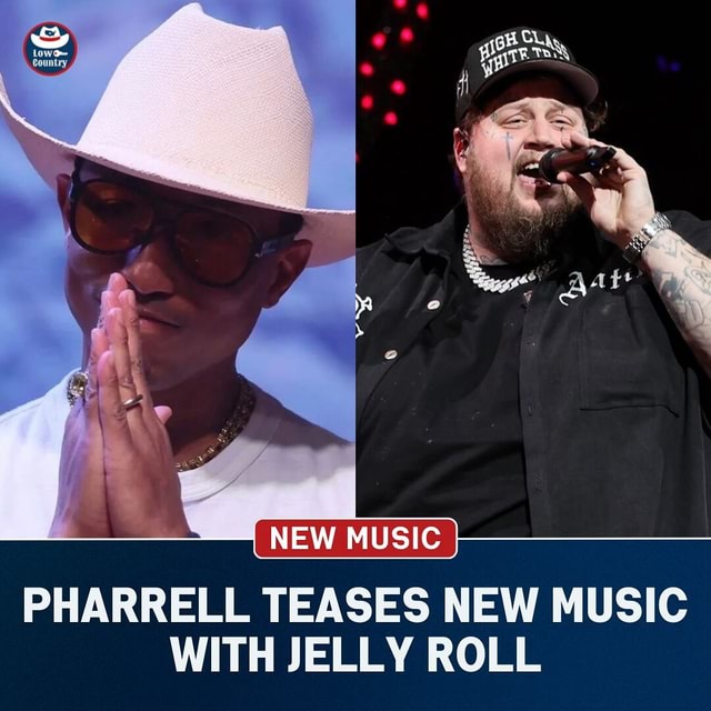 Pharrell previewed an unreleased track featuring Jelly Roll during ...