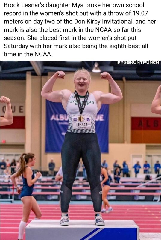Brock Lesnar's daughter Mya broke her own school record in the women's ...