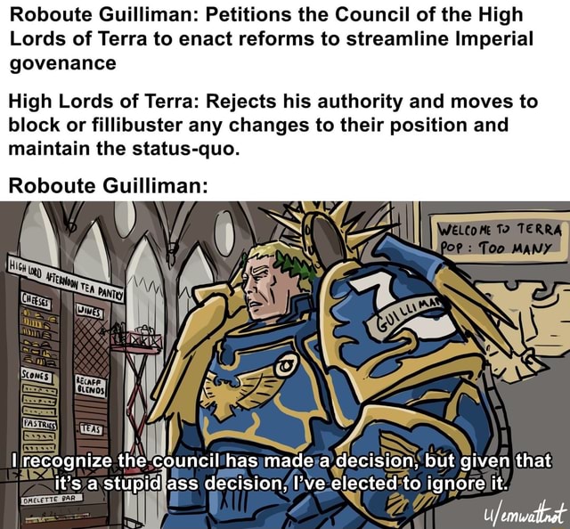 Roboute Guilliman: Petitions the Council of the High Lords of Terra to ...