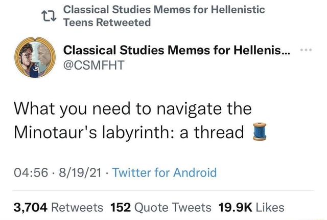 Classical Studies Memes for Hellenistic Teens Retweeted Classical ...