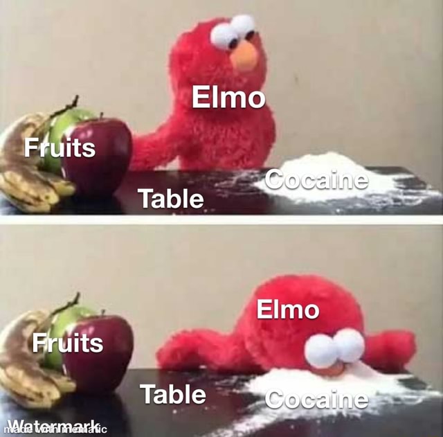 Elmo Fruits Table Fruits Table Elmo Sm - iFunny