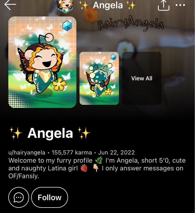 Angela View All Angela 155,577 karma Jun 22, 2022 Welcome to my furry ...