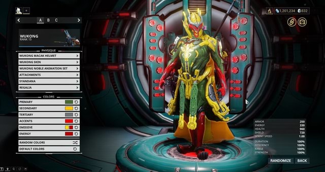 Warframe attempt at Vision - WUKONG RANK 15 PHYSIQUE WUKONG SKIN WUKONG ...