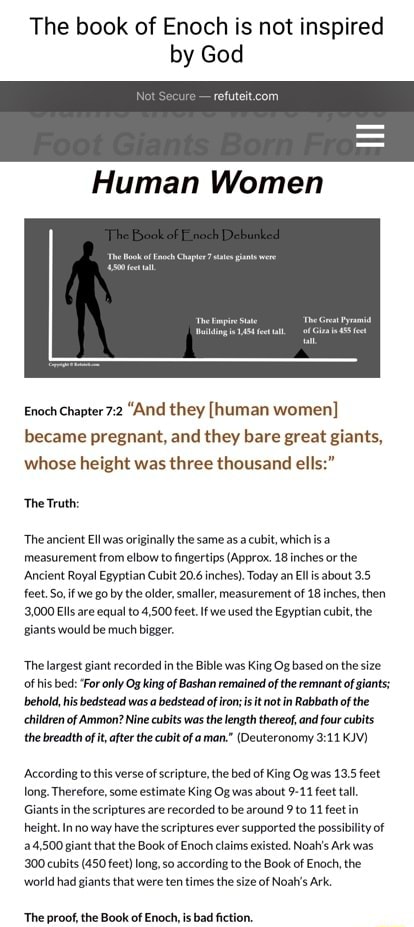 The book of Enoch is not inspired by God Human Women Enoch Chapter72 ...