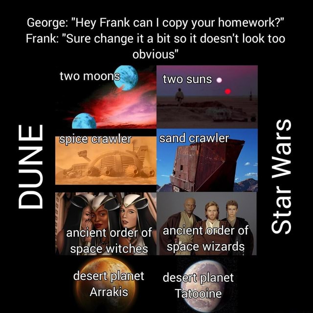 George: "Hey Frank can I copy your homework?" Frank: "Sure change it a ...