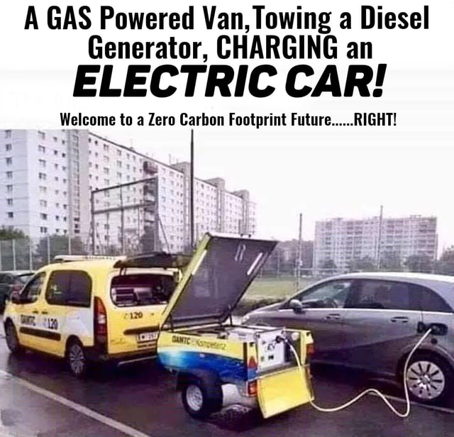 A GAS Powered Generator, Van, Towing a Diesel Generator, CHARGING ...