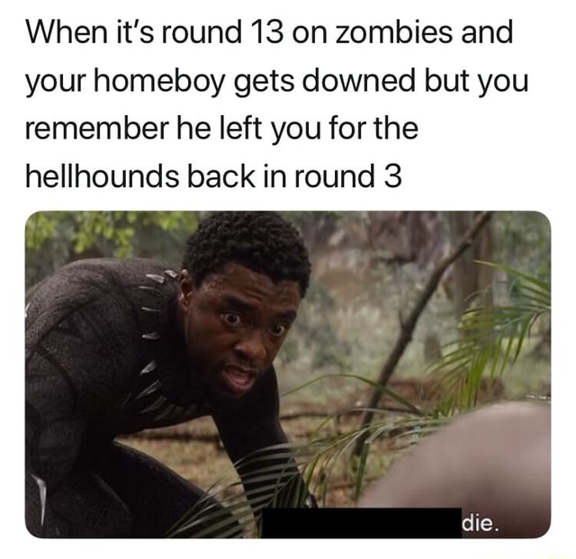 When it's round 13 on zombies and your homeboy gets downed but you ...