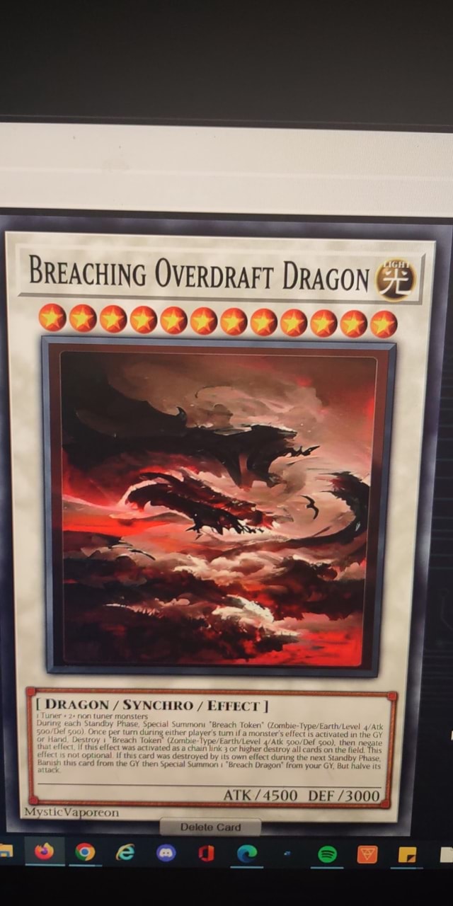 BREACHING OVERDRAFT DRAGON 999999999999 DRAGON / SYNCHRO / EFFECT I ...