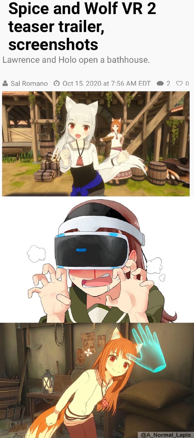 Spice and Wolf VR 2 teaser trailer, screenshots Lawrence and Ho lo open ...
