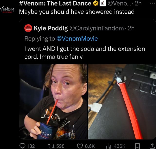 #Venom: The Last Dance & @Veno...: Venom Maybe you should have showered instead Kyle Poddig ...