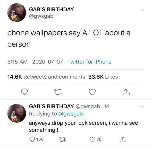 GAB'S BIRTHDAY phone wallpapers say A LOT about a person AM - 2020-07 ...