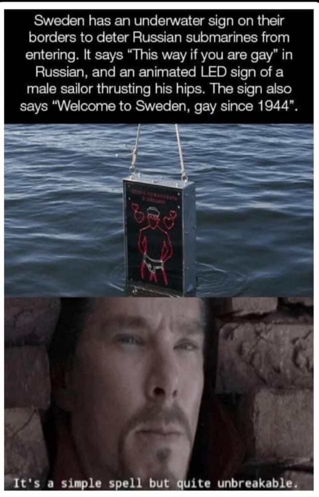 Sweden has an underwater sign on their borders to deter Russian ...