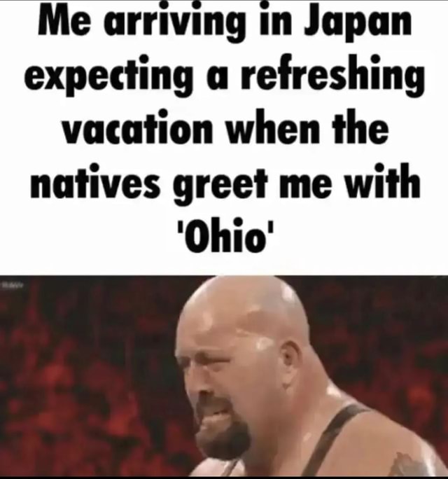 Me arriving in Japan expecting a refreshing vacation when the natives ...