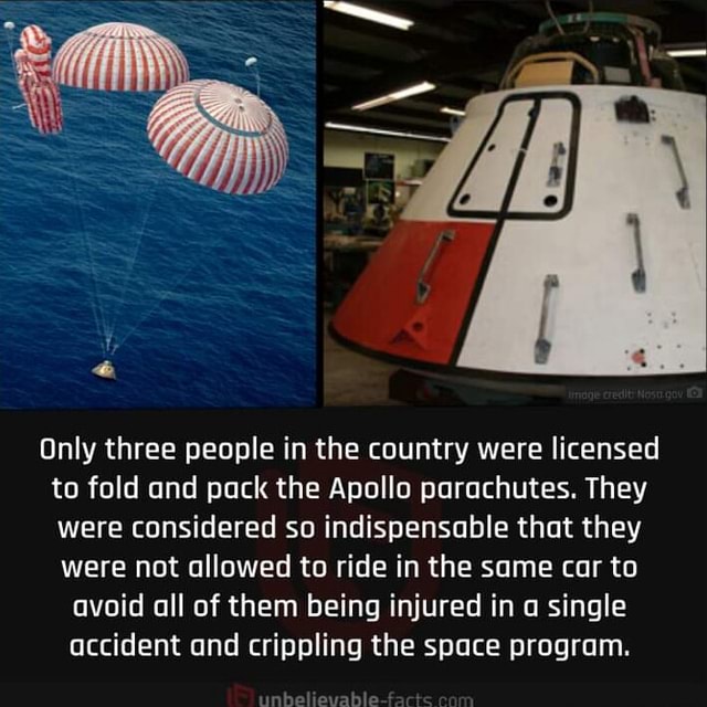 Only three people in the country were licensed to fold and pack the ...