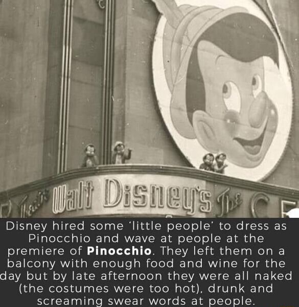 CE Disney hired some 'little people' to dress as Pinocchio and wave at ...